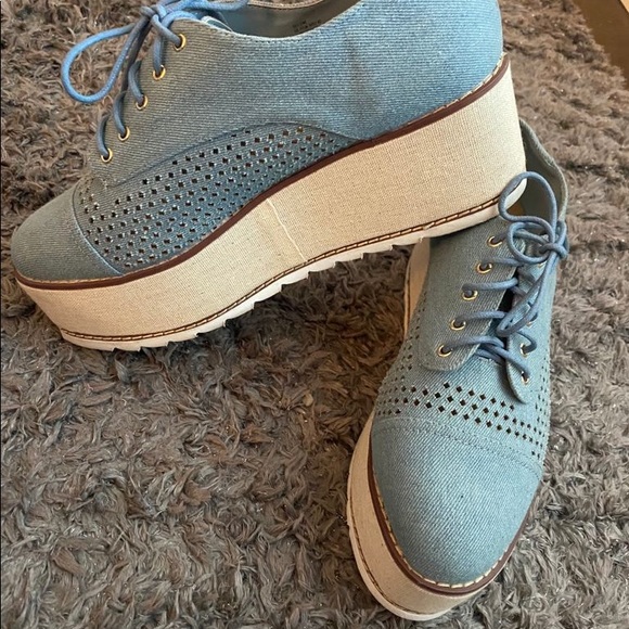 Shoe Dazzle | Shoes | Name You Price No Low Balling Jean Platform Shoes ...